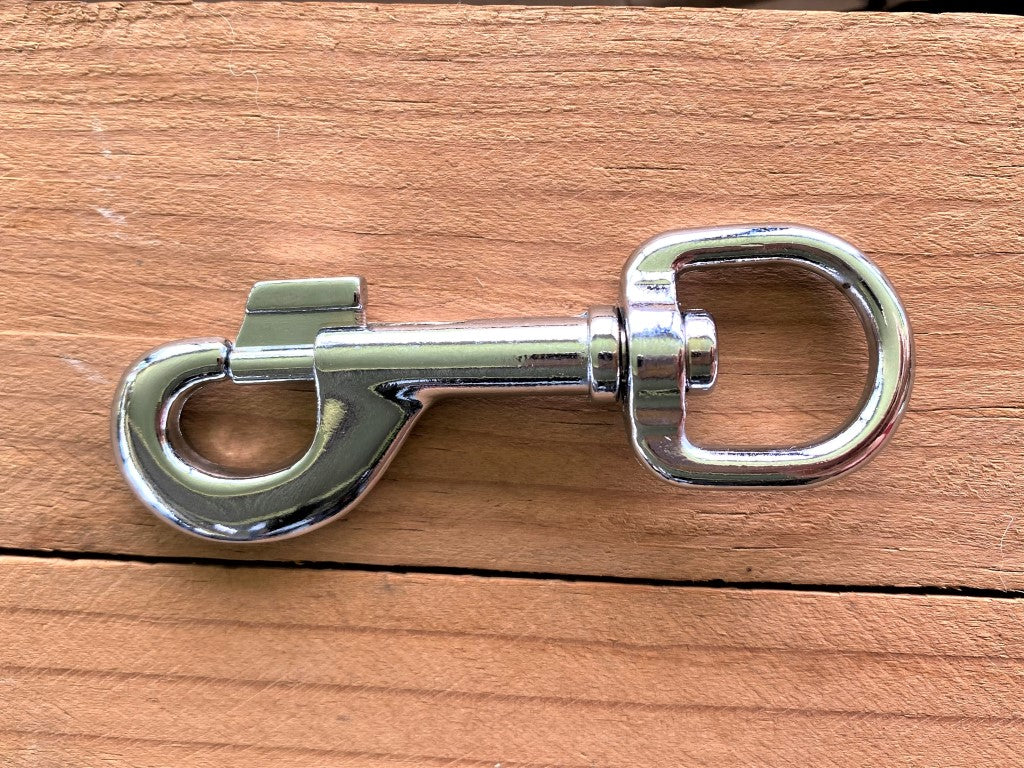 Chrome Snap Clip – 92mm Long, 20mm Round Eye - TCD Supplies