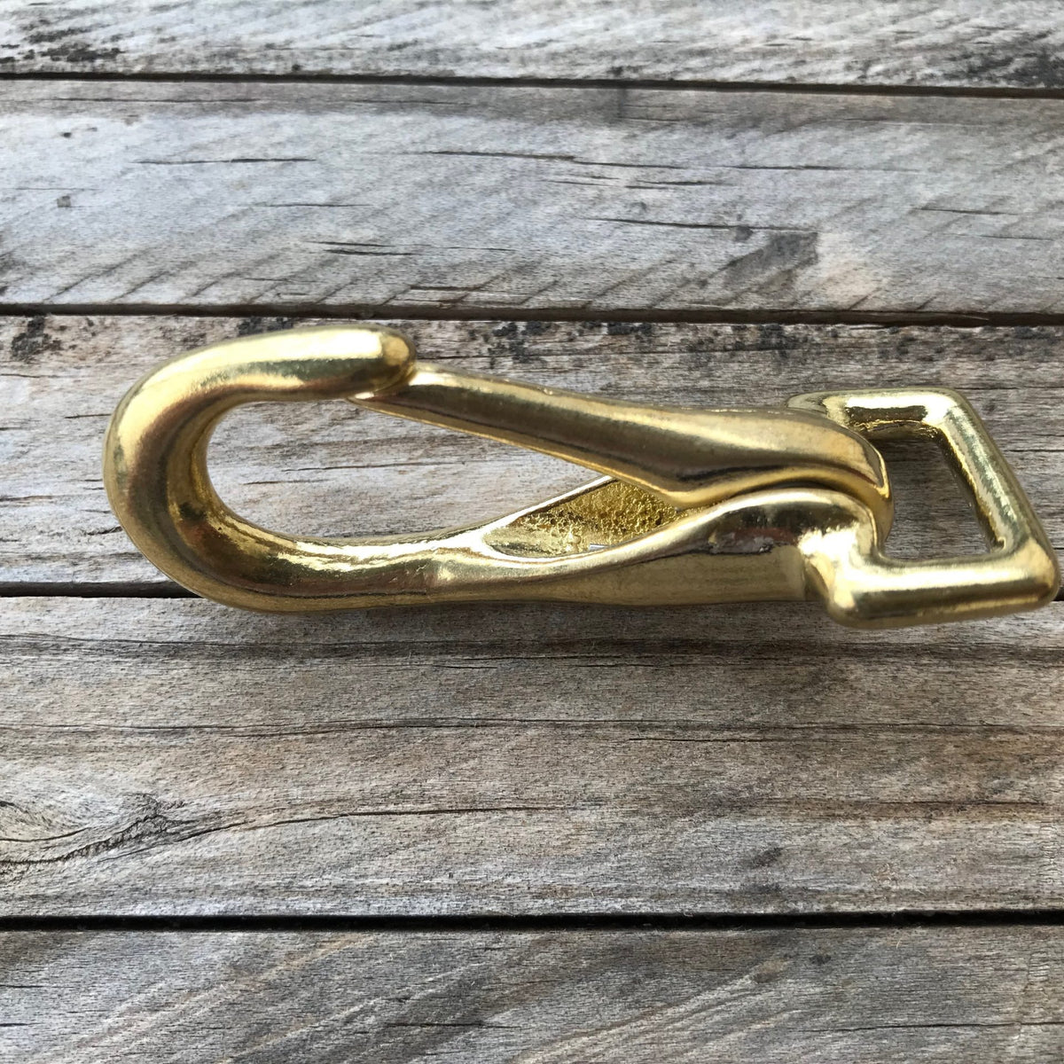 Solid Brass Snap – 61mm Long, 16mm Fixed Square Eye - TCD Supplies