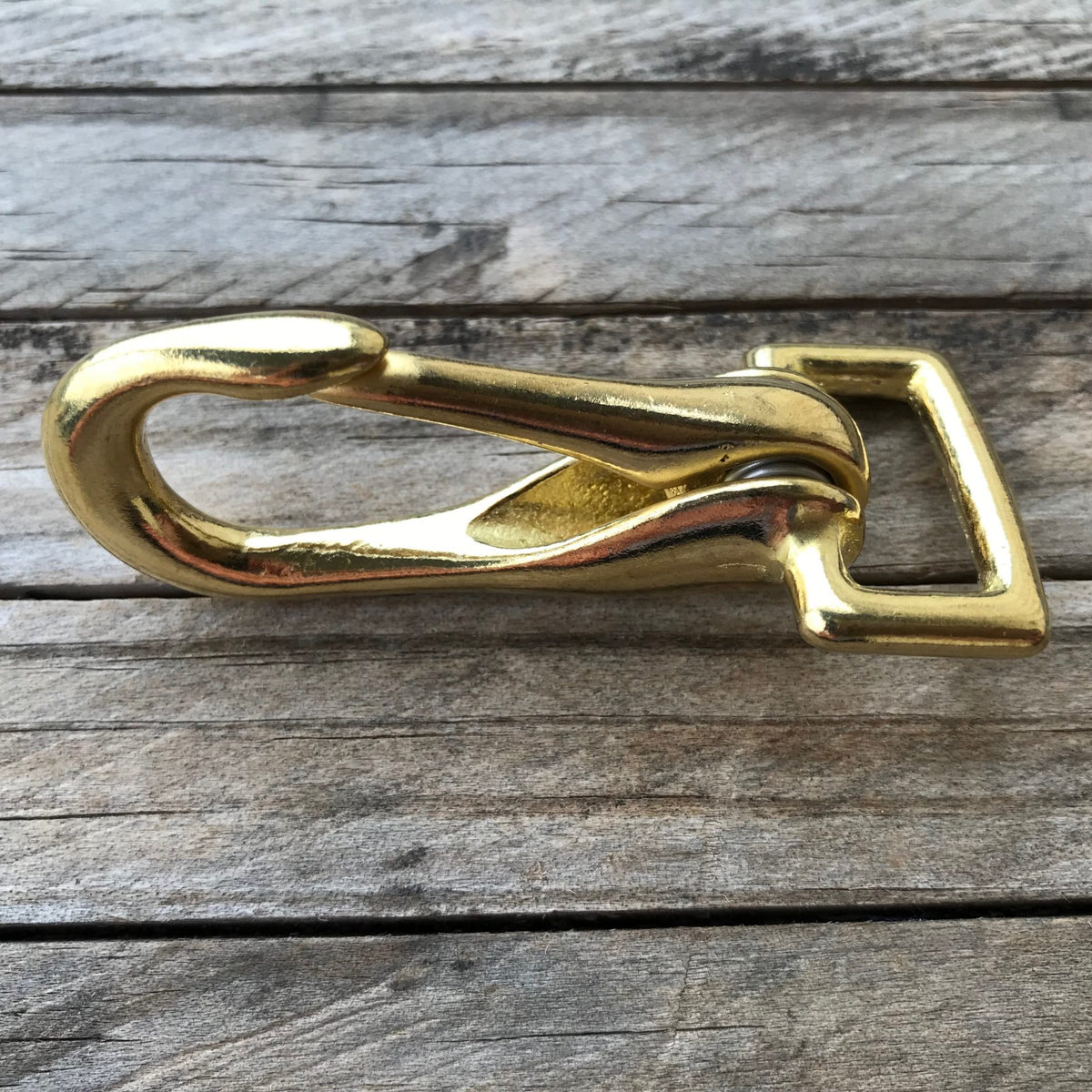 Solid Brass Snap 65mm long – 25mm Fixed Square Eye - TCD Supplies