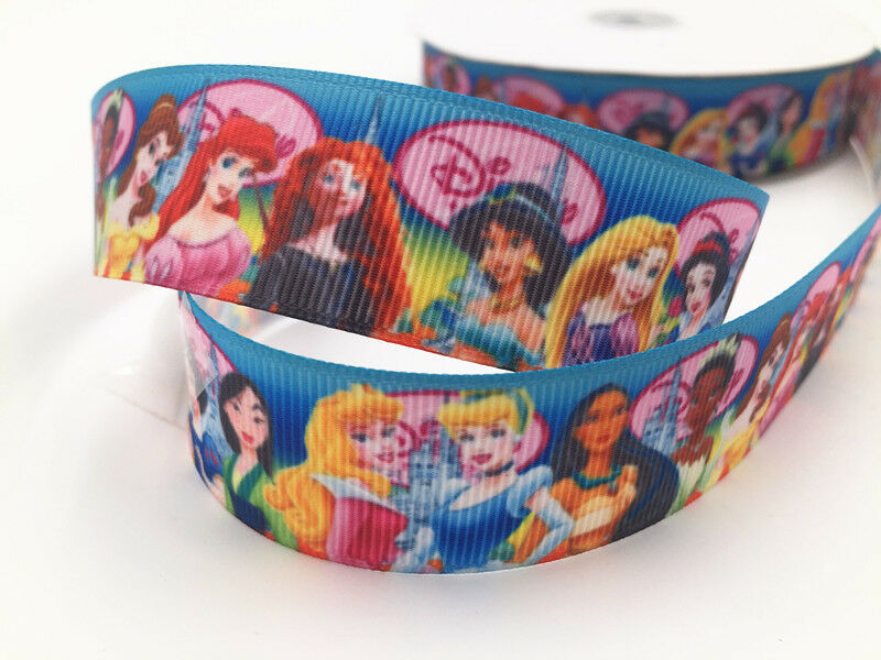 25mm Grosgrain Ribbon - Disney Princesses - TCD Supplies