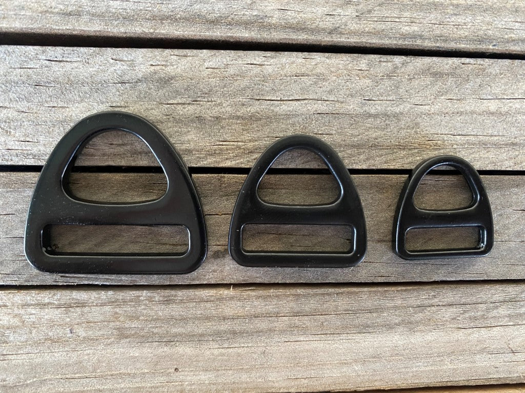 Black Triangle D-Ring – Multiple Sizes, Matte Finish - TCD Supplies