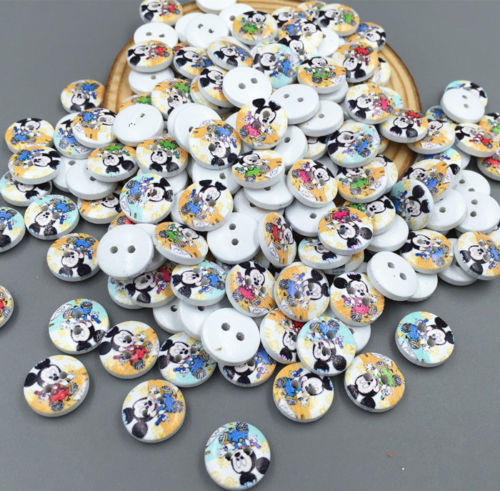 Mini Mickey Wooden Buttons – 11.5mm - TCD Supplies