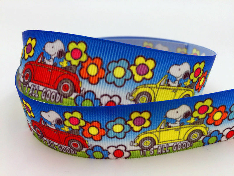 25mm Grosgrain Ribbon – Snoopy Design - TCD Supplies